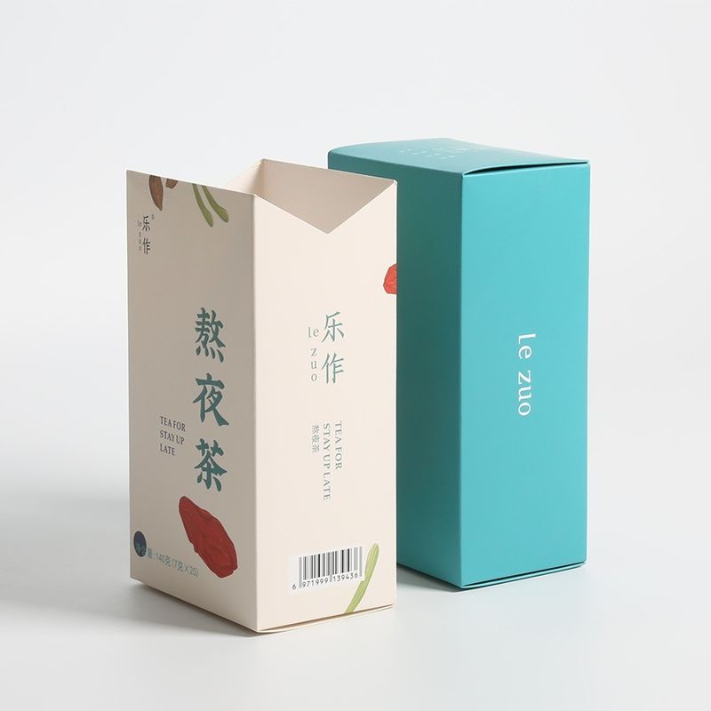 Paper Tuck Top Green Tea Packaging Box , Auto Lock Bottom Boxes CMYK 4 ...